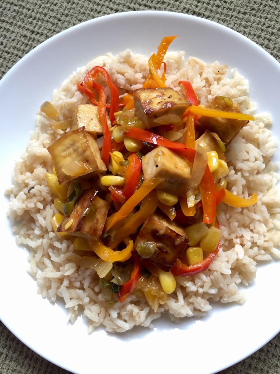 Tex-Mex Stir Fry with Crispy Tofu – Eat the Vegan Rainbow